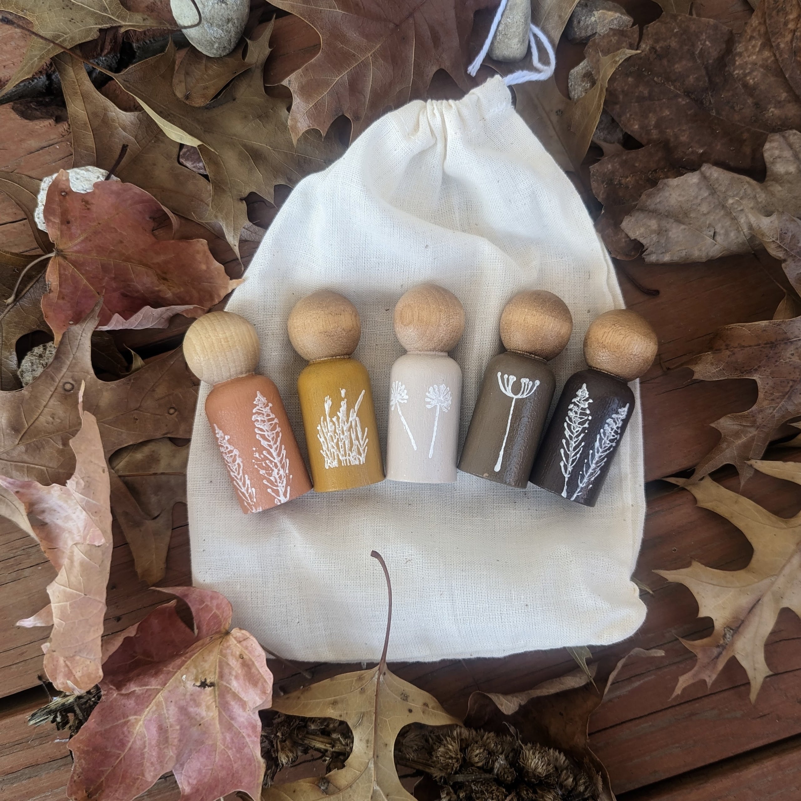 Terra Cotta Children Peg Doll Set | Brambly Hollow